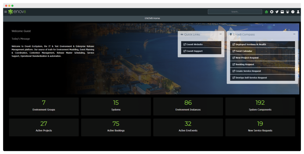 Test Environment Management and Software Release Platform
